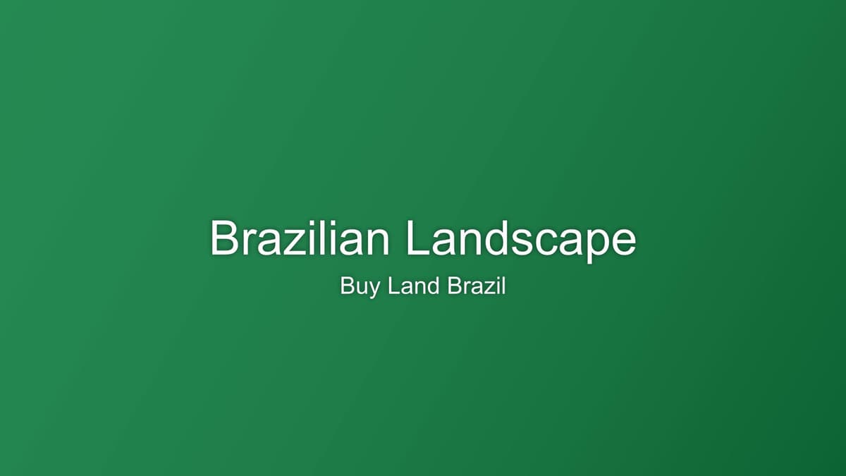 Buy Land Brazil - Trusted Land & Property Sales for International Buyers